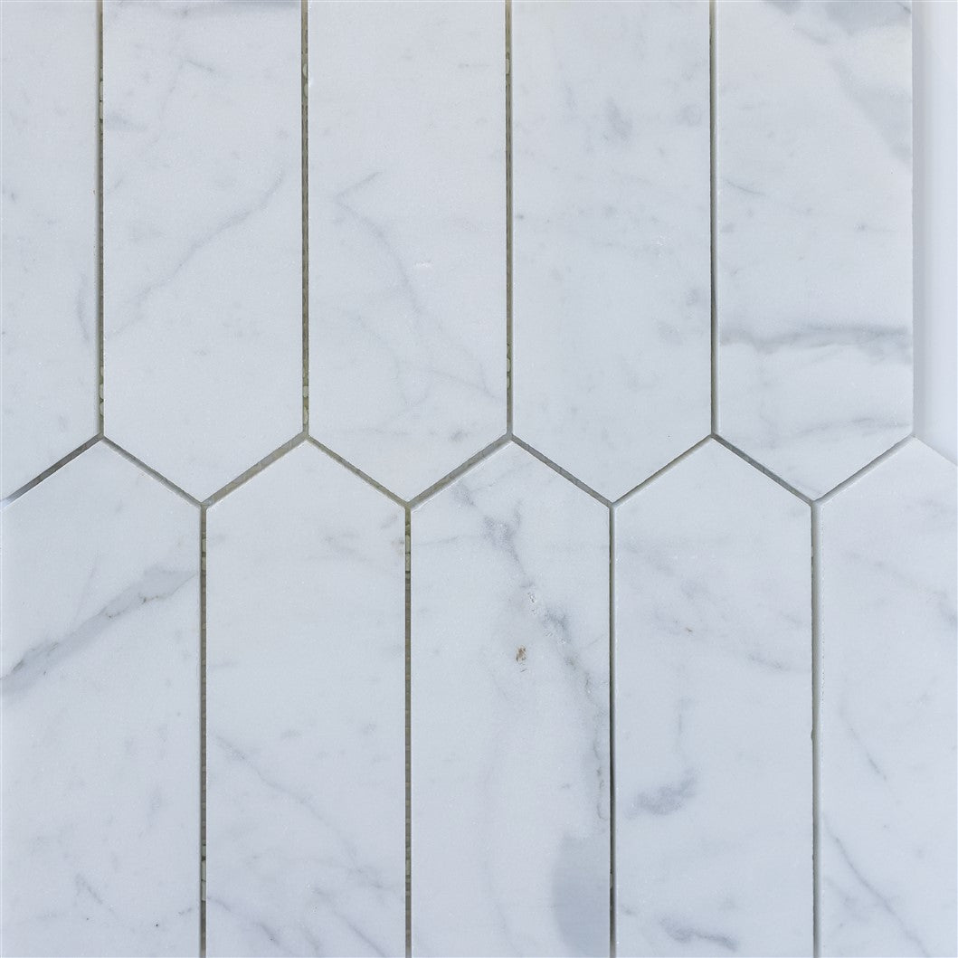 Italian Statuario Polygon Honed – MILLER STONE & CO